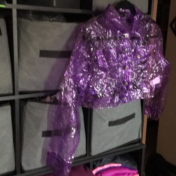 PrettyLittleThing | Jackets & Coats | Crop Jelly Jacket Pretty Little ...